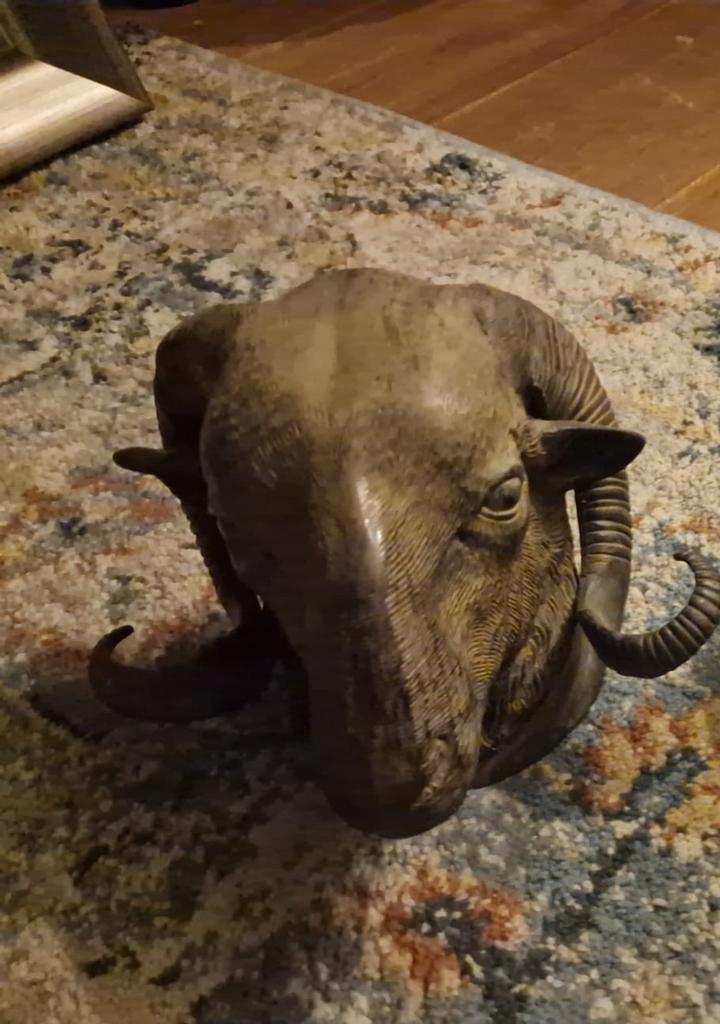 ≥ Antieke bronzen bokkenkoppen, ca. 1880 — Antiek | Koper en Brons ...