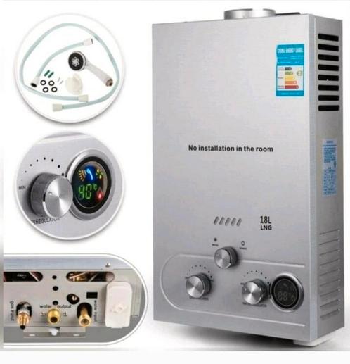 ≥ Propaan 16L camping geiser op batterijen zonder waakvlam — Geisers en ...