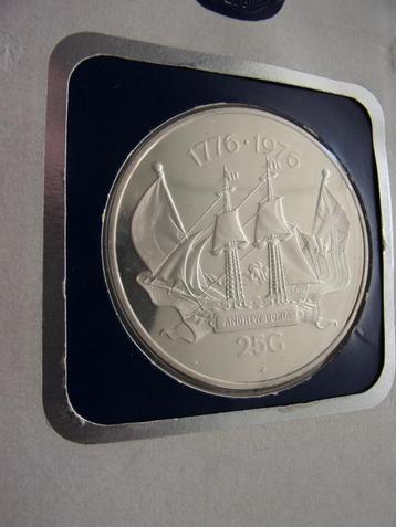 ≥ 25 ZILVER GULDEN 1976 NEDERLANDS ANTILLEN — Edelmetalen en Baren ...