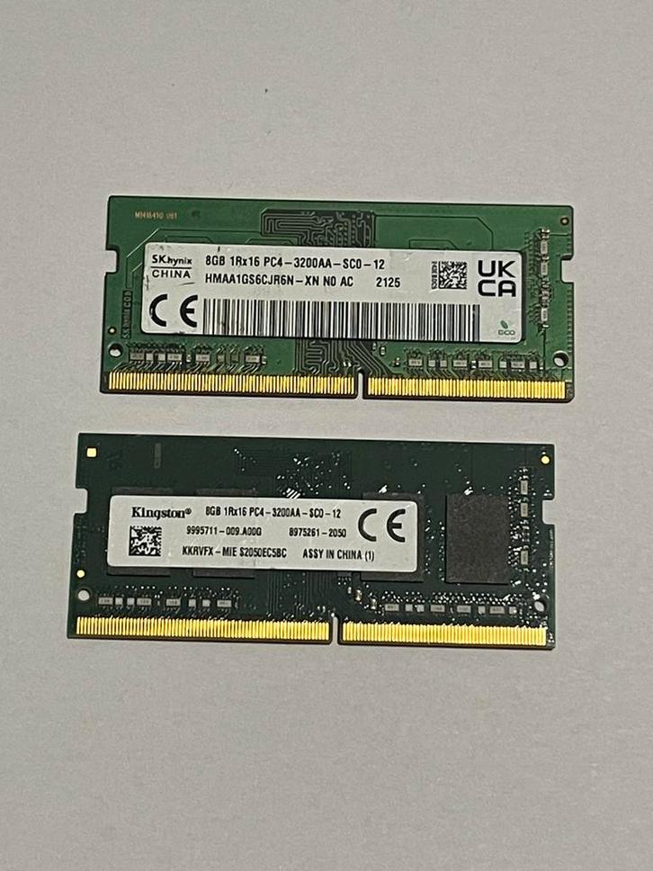 ≥ 16GB DDR4 Laptop RAM (2x8GB) 3200MHz – SK hynix + Kingston — RAM ...