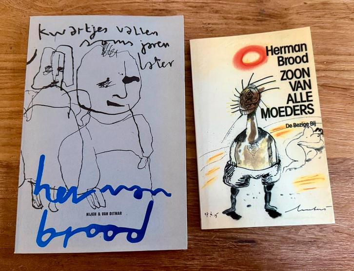 ≥ Twee z.g.a.n. boeken van Herman Brood (Kwartjes vallen ...
