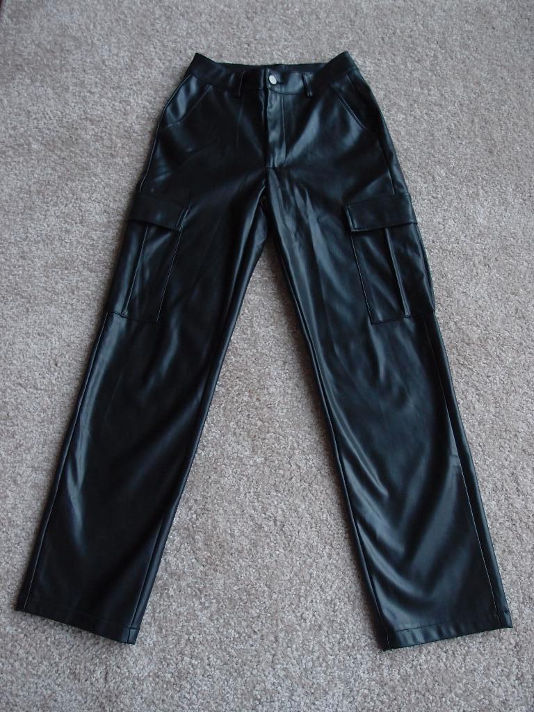 ≥ Erg mooie leren Shein dames meisjes cargo broek XS straight — Broeken ...
