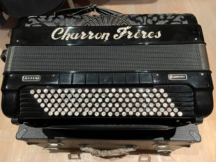 ≥ Charon Freres accordeon Super Cassotto zwarte uitvoering — Accordeons ...