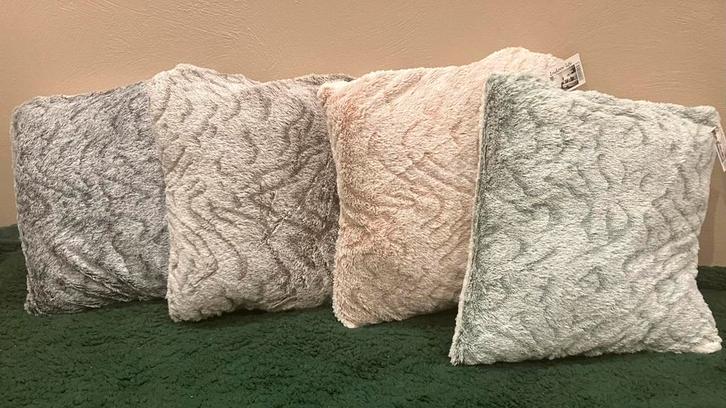 ≥ Partij (355st.) NIEUWE hoezen 45x45 met rits. 4 kleuren ...