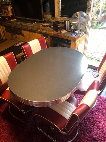 ≥ Bellair Eettafel met Stoelen - Fifties/Sixties Stijl — Tafels ...
