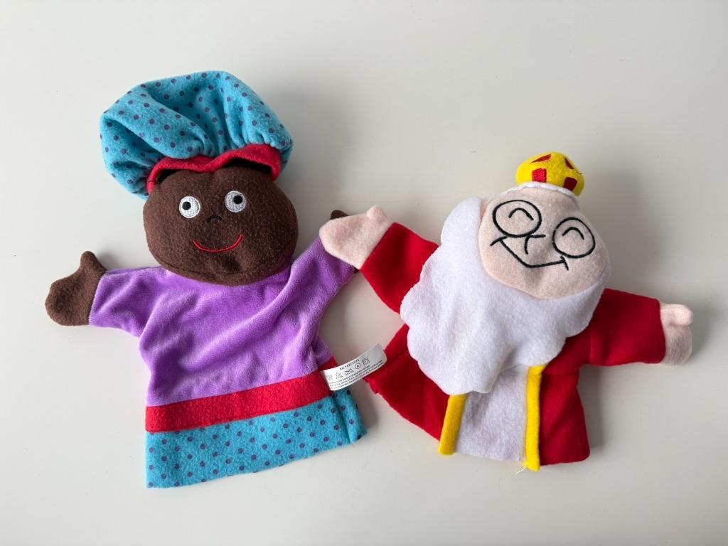≥ Knuffel handpop, poppenkastpop Sinterklaas, Sint en Piet (2 ...