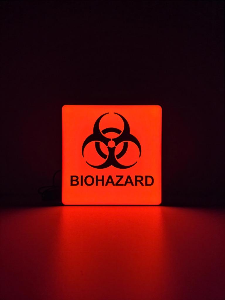 ≥ Biohazard Warning Lightbox – USB LED Lamp — Desktop Pc's — Marktplaats