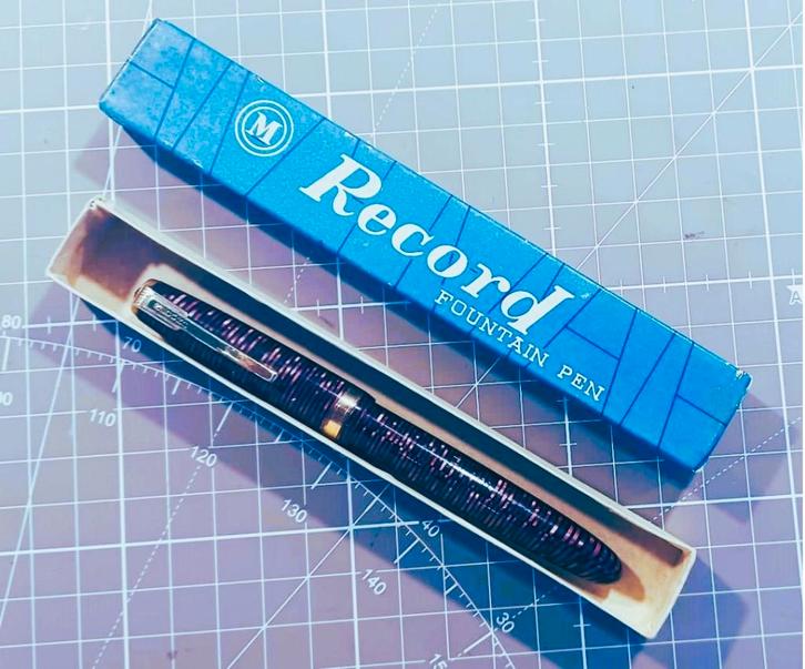 ≥ Record M vintage vulpen vacuum filler NOS in originele doos ...