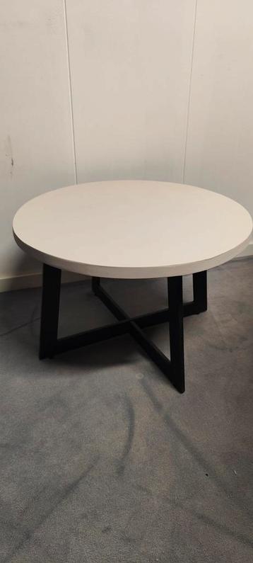 ≥ Ronde Salontafel Sandkleur met Metalen Poot — Tafels | Salontafels ...